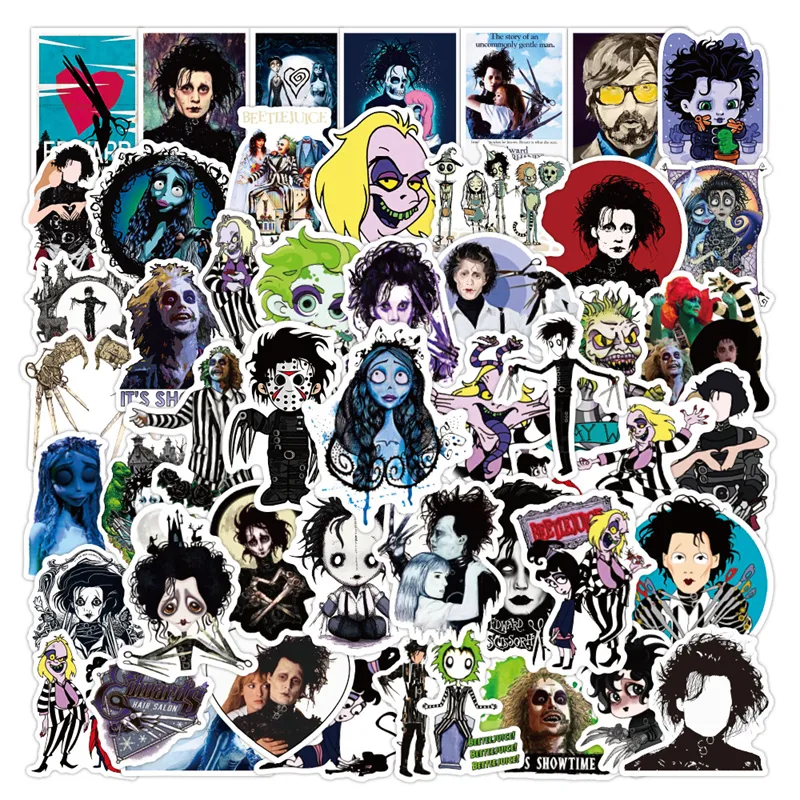 Edward Scissorhands Stickers Classic Movie Decals For Kids, Skateboard ...