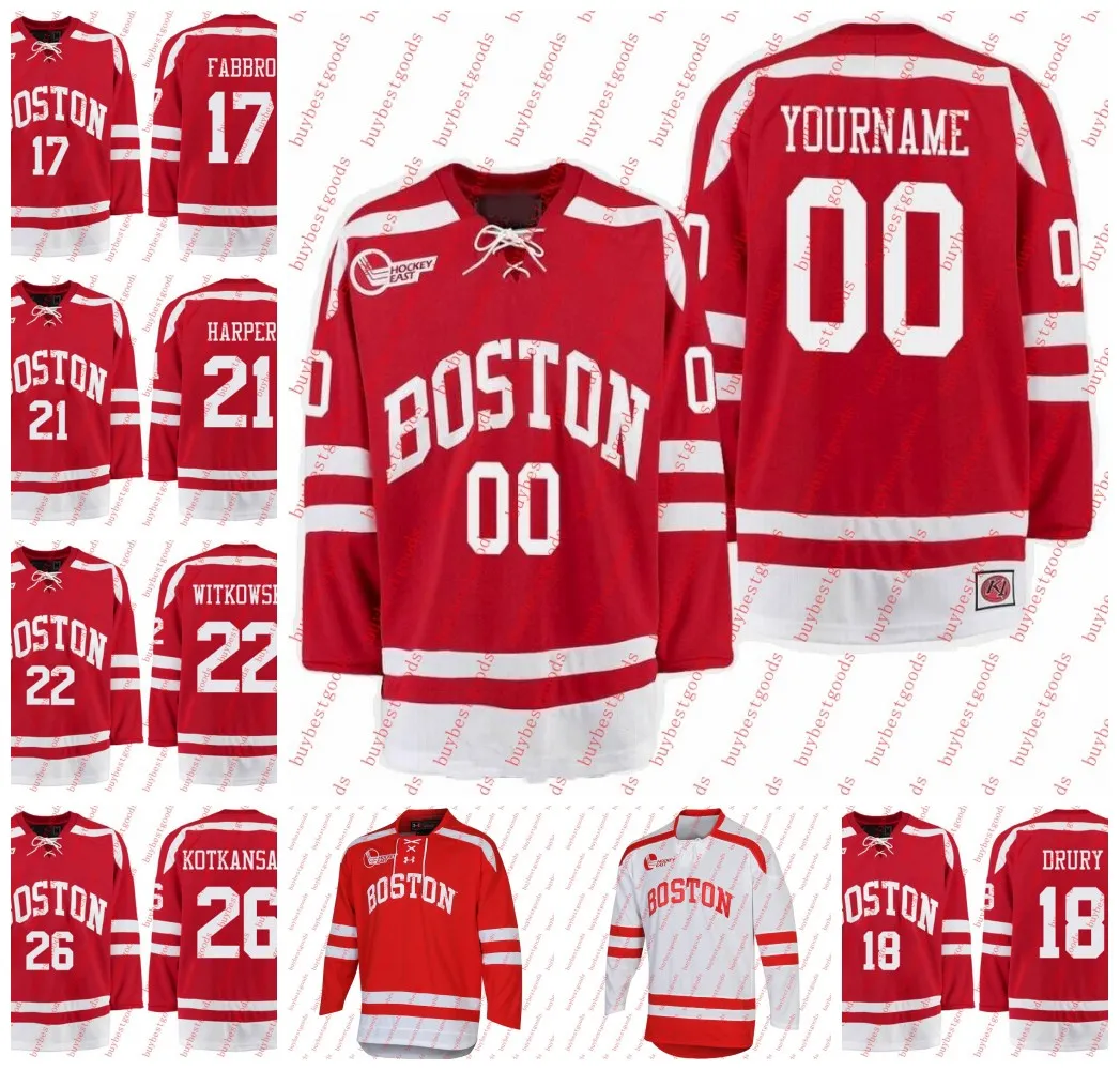 Hockey Jerseys Custom Dante Fabbro Boston University... From ...