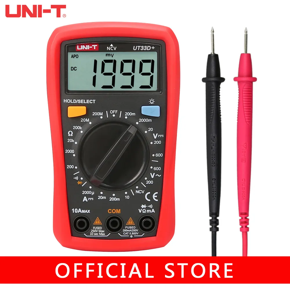 UNI T UT33A UT33B UT33C UT33D PALL SIZE DIGITION Multimeter Handheld AC ...