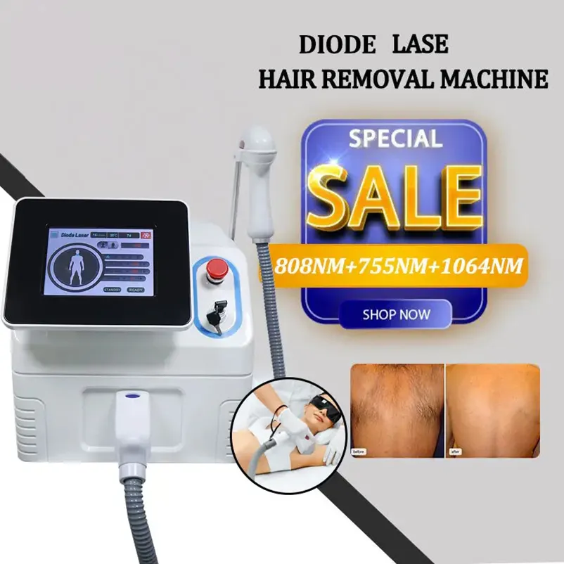 Painless Permanent Hair Removal Device - 755/808/1064nm Diode Laser ...