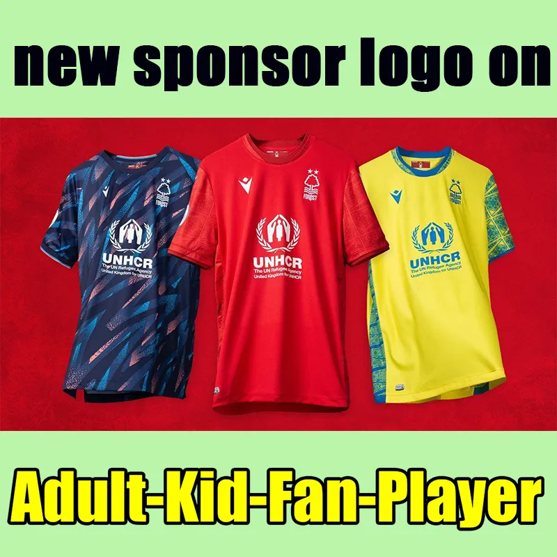 22 23 New Logo Nottingham Forests LINGARD Soccer Jerseys Awoniyi ...