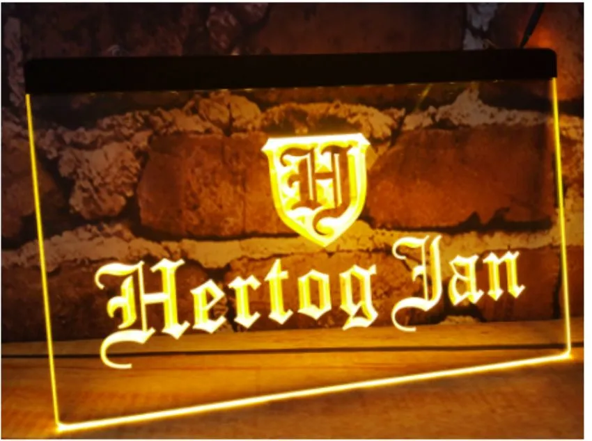 Hertog Jan LED Neon Sign, 3D Engraved Light Up Sign, Wall Decor For ...