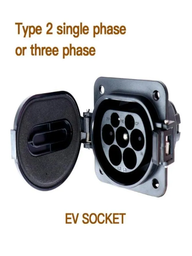 Parts Electric Vehicle Cars Charging Evse Socket Type 2 EV Sockets ...