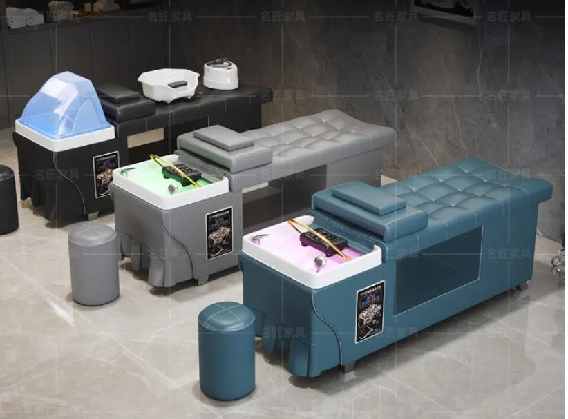 Premium Salon Shampoo Bed - Water Circulation, Ergonomic Barber Chair ...