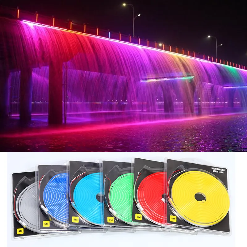 Chasing Rainbow LED Neon Rope Lights - 12V Multicolor Flex Strips ...