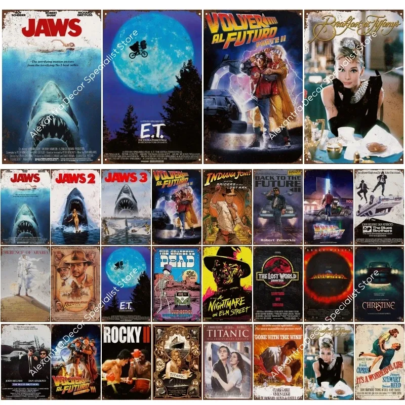 Metal Movie Poster Plaque Vintage Tin Sign Wall Decor For Man Cave ...