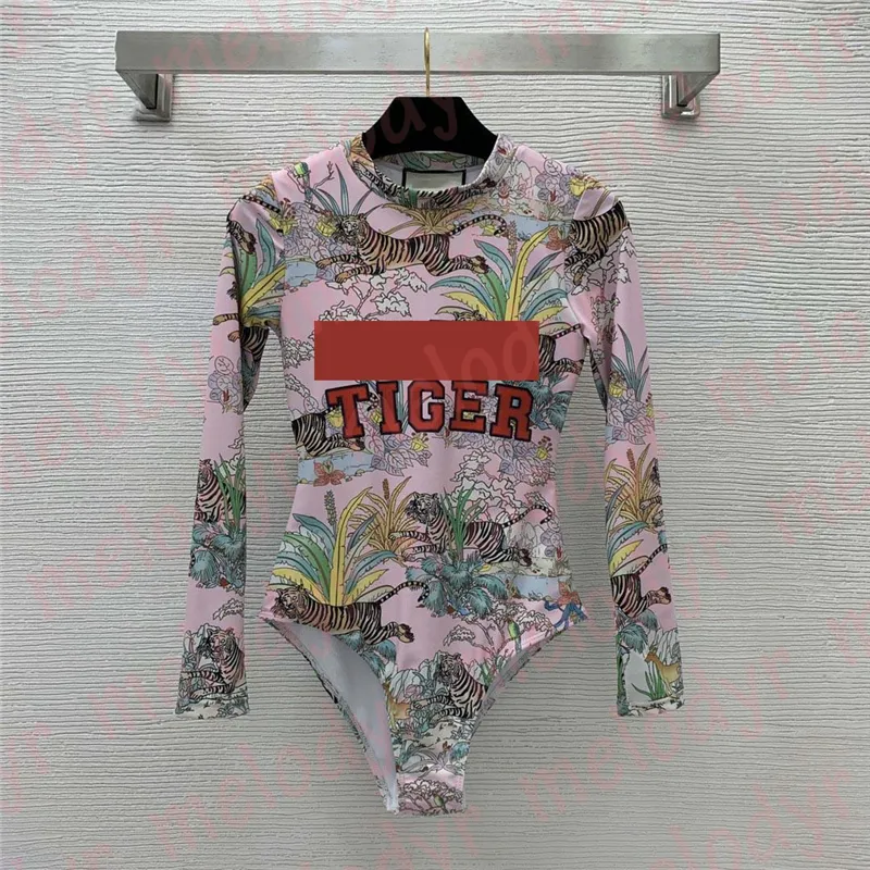 DHgate.com:Womens Long Sleeve One Piece Tiger Printed Rashguard ...