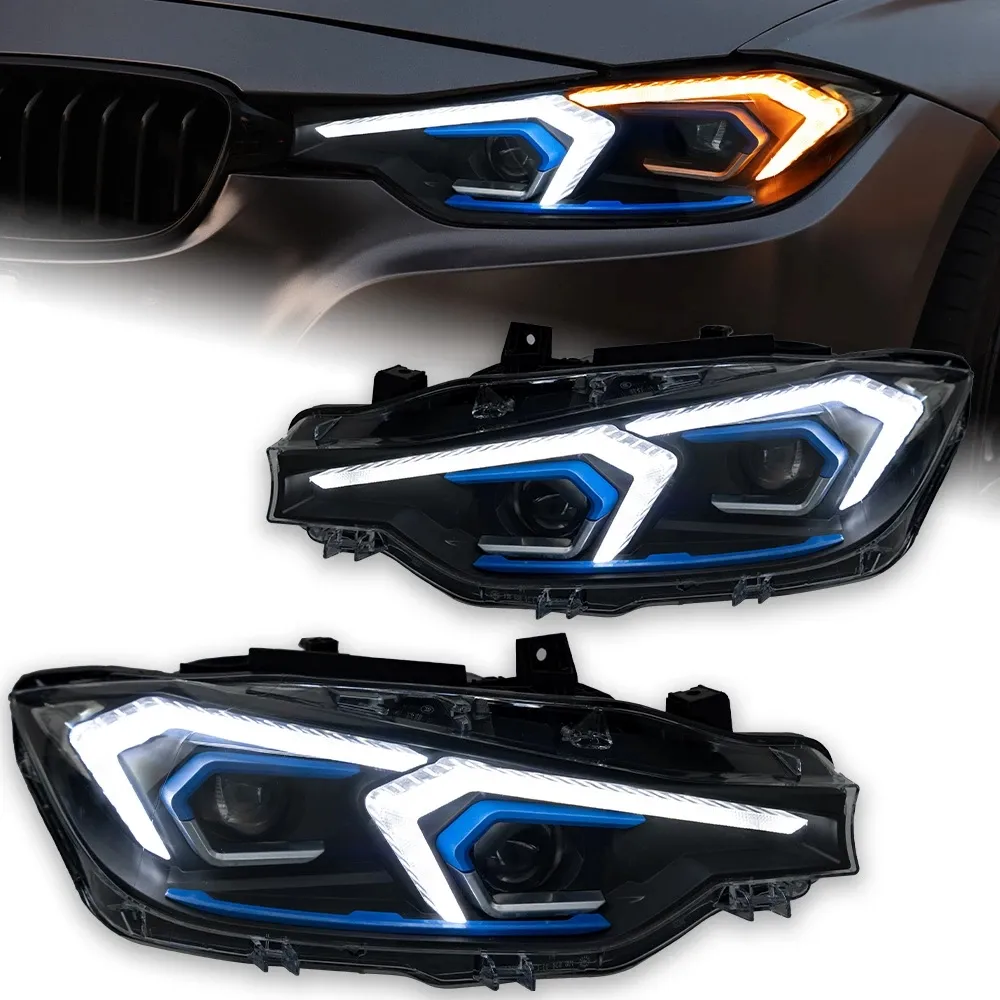 BMW F30 LED Led Drl Headlights Projector Lens With DRL Light Compatible ...