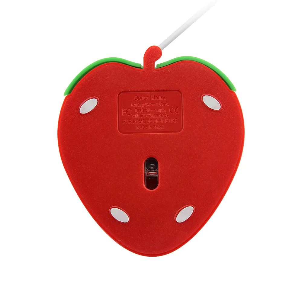 XET Wired Red Strawberry Mini 3D USB Optical Mouse for Laptop PC from ...