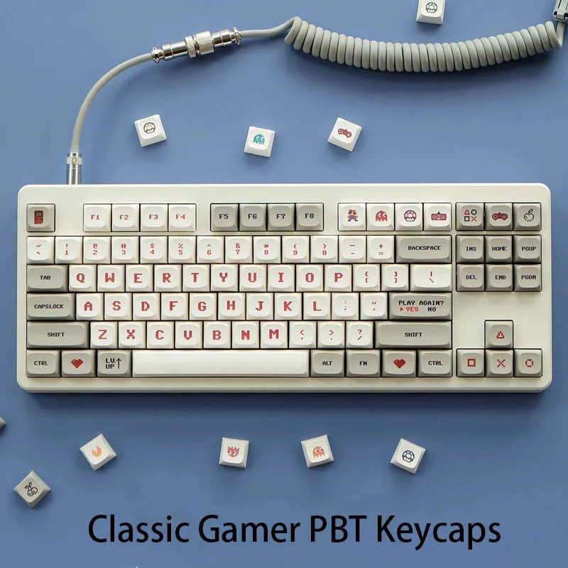 Retro Game Mechanical Keyboard Keycaps - XDA Profile, PBT Dye-Sub ...