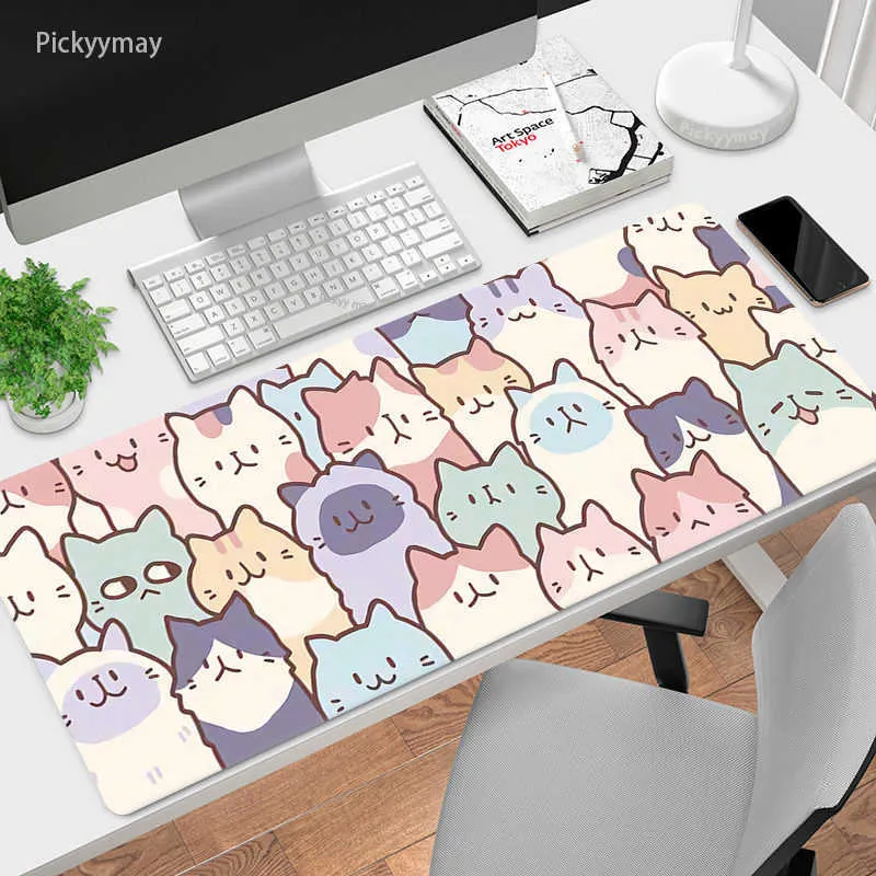 Cute Cat Paw Mouse Pad with Wrist Support - Ergonomic Computer Desk Mat ...