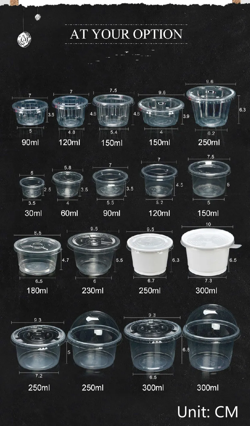 50-Pack Plastic Pudding stanley cups with Lid - Disposable Flatware for ...