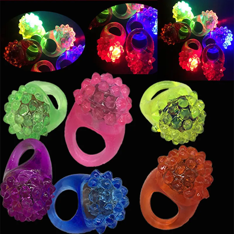 30 Pack LED Finger Lights Glowing Rave Glow Worm Toy For Weddings ...