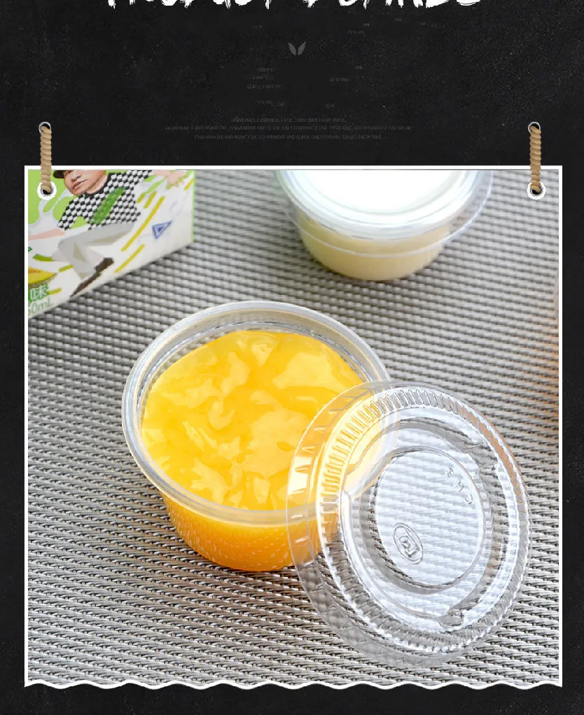 50-Pack Plastic Pudding stanley cups with Lid - Disposable Flatware for ...