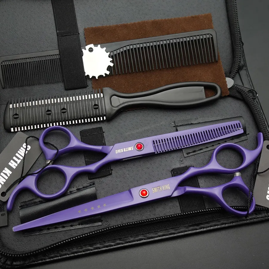 Barber Shears Scissors Professional Hair Cutting Set: 6&7 Inch Hair ...