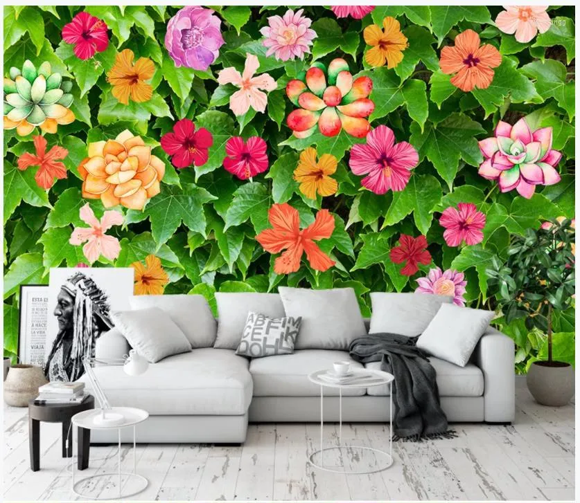 Wallpapers Custom Po Wallpaper For Walls 3 D Murals Fresh Green Wall