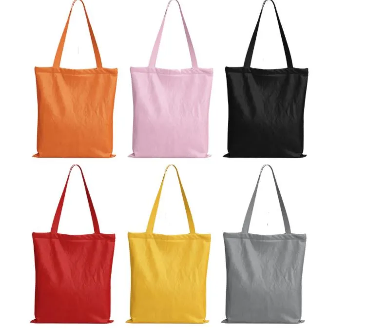 Colorful Canvas Tote Bag: Reusable Cotton Grocery Bag, DIY Craft & Gift ...