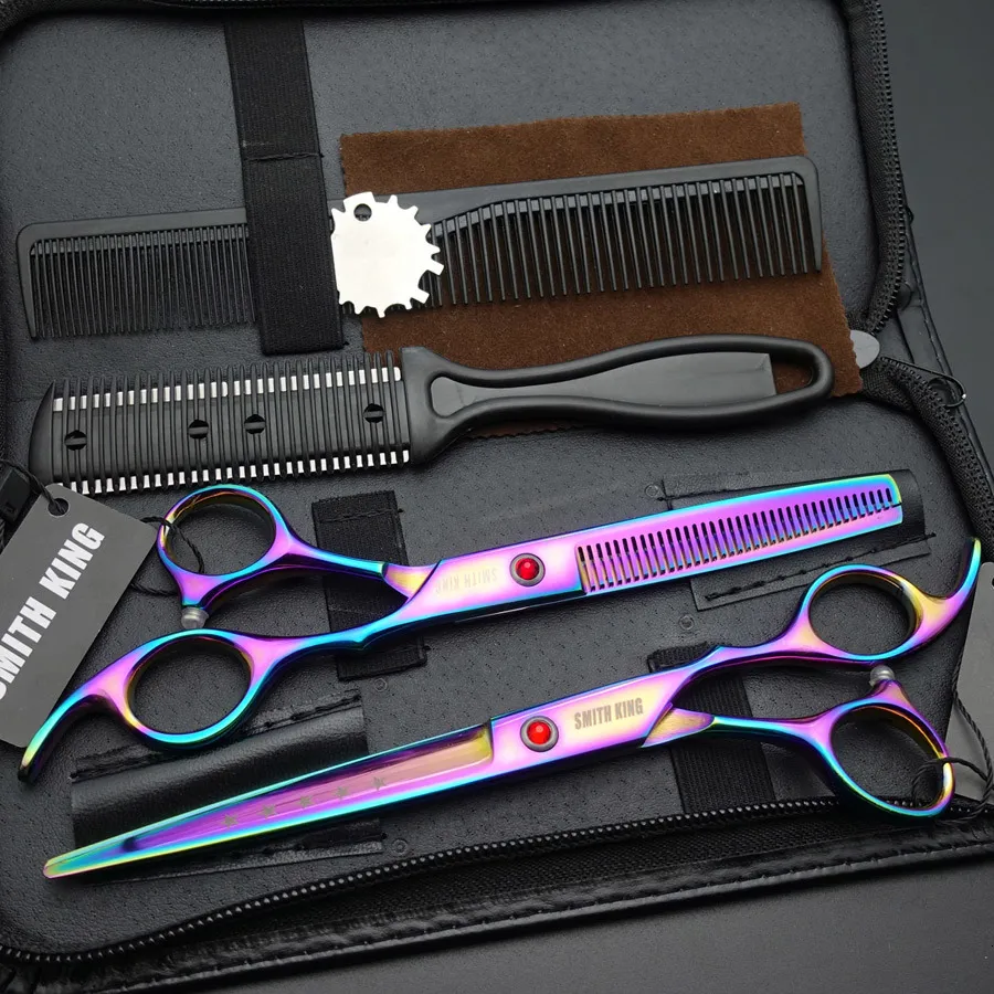 Barber Shears Scissors Professional Hair Cutting Set: 6&7 Inch Hair ...