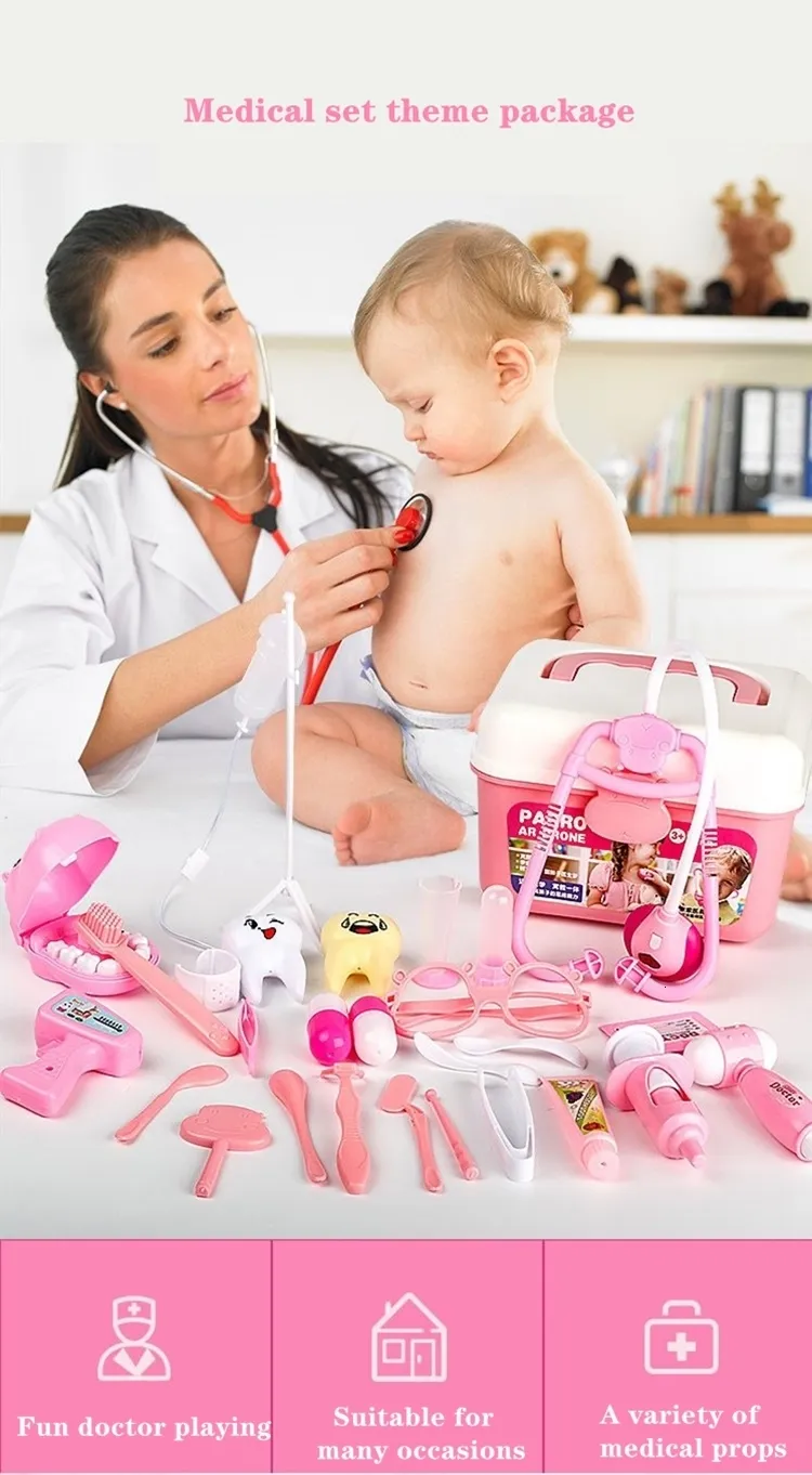 Other Toys Doctor Set For Kids Pretend Play Medical Kit With Nurse ...