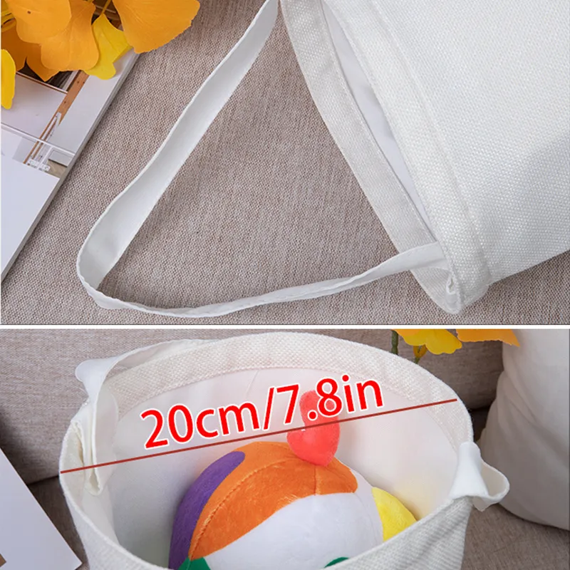 Sublimation Blank DIY Easter Basket Wood Carrying Gift Storage 7.9 × 9. ...