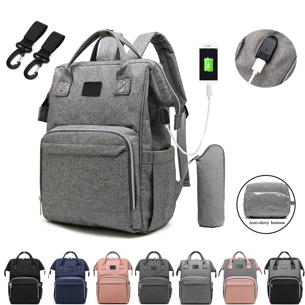 Large Capacity Waterproof Diaper Diaper Backpack For Moms And Babies ...