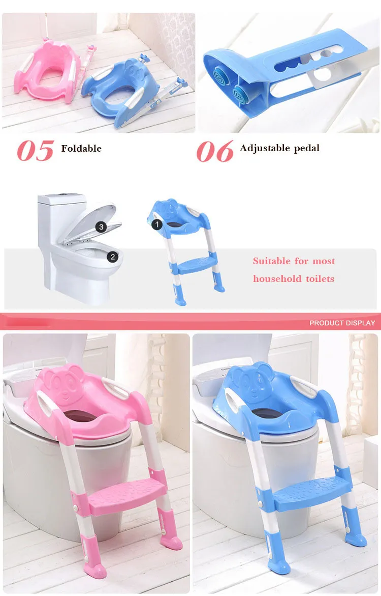 Potty Training Seat with Step Stool Ladder - Adjustable, Foldable, Portable Toilet Trainer for ...
