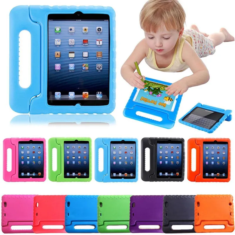 Kids Shockproof IPad Case With Handle EVA Foam Protective Cover For ...