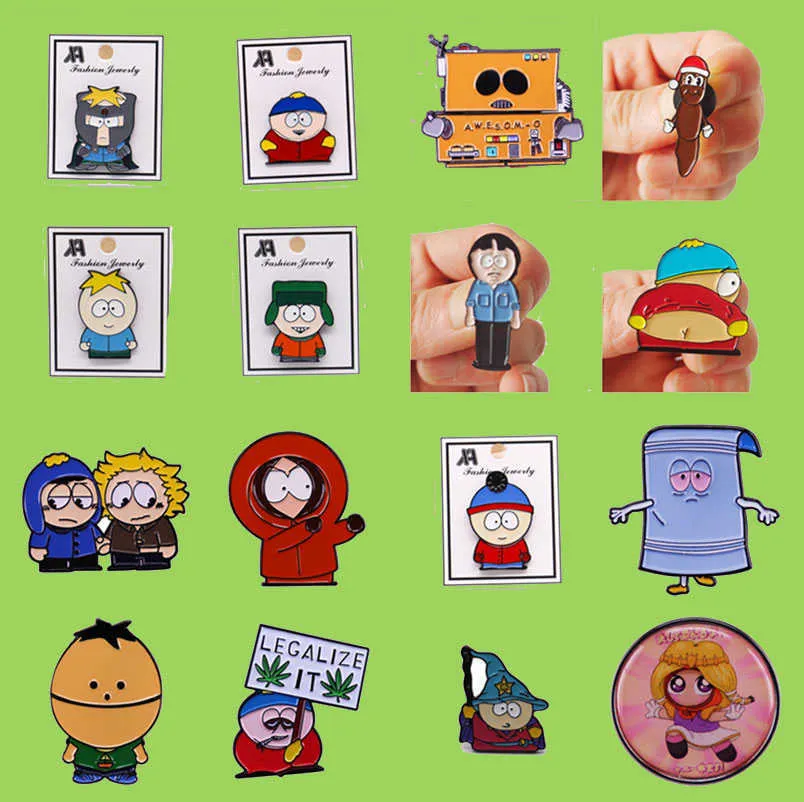 DHgate.com:Creative Souths Park Comedy Brooch: Cartoon Character Pins ...