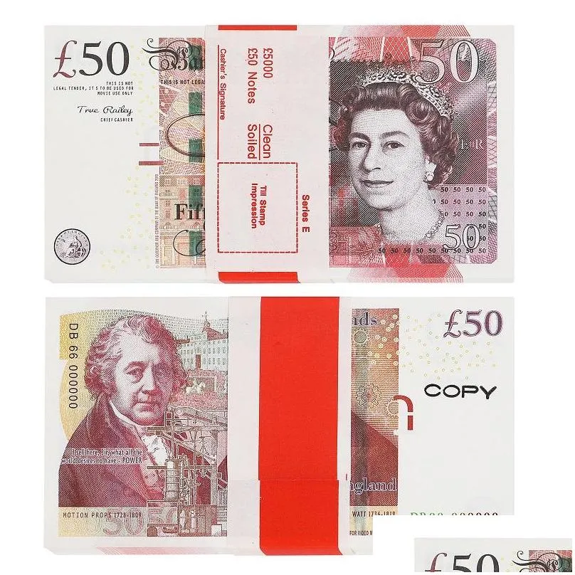 3A Prop Money Toys Commemorative Fake Notes In UK Pounds For Kids ...