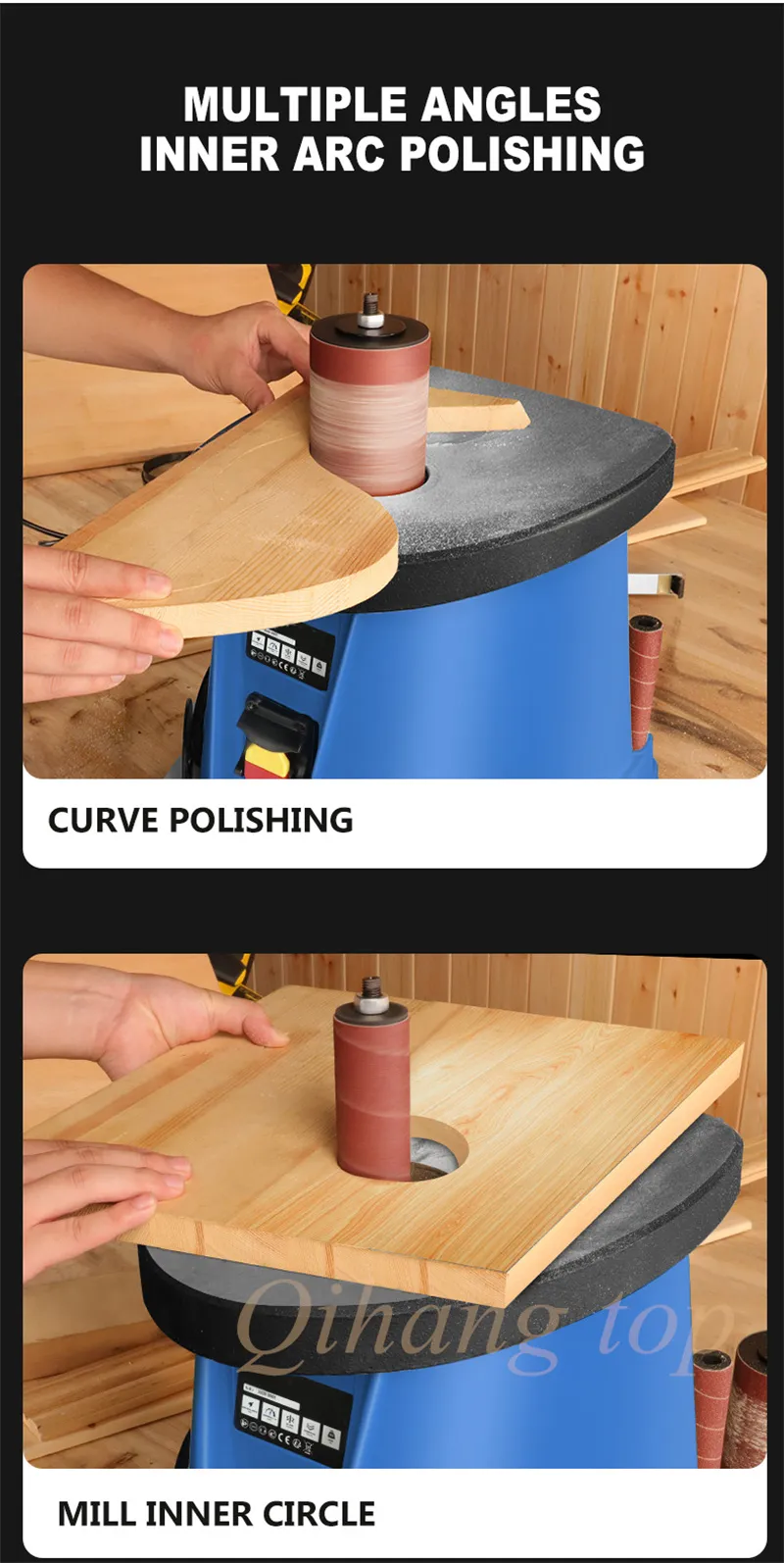 Premium 14-Inch Desktop Oscillating Spindle Sander - Precision Grinding ...