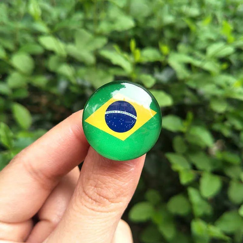 Brazil Flag Brooch - Crystal & Metal National Flag Pin, European ...
