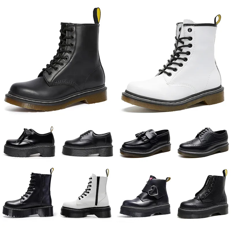Designer Dr Martin Boots Shoes Men Women Booties Solid Color Black ...