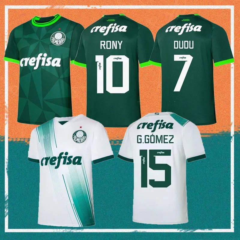 23/24 Palmeiras DUDU Camisetas De Fútbol 2024 Local Verde BRENO LOPES ...