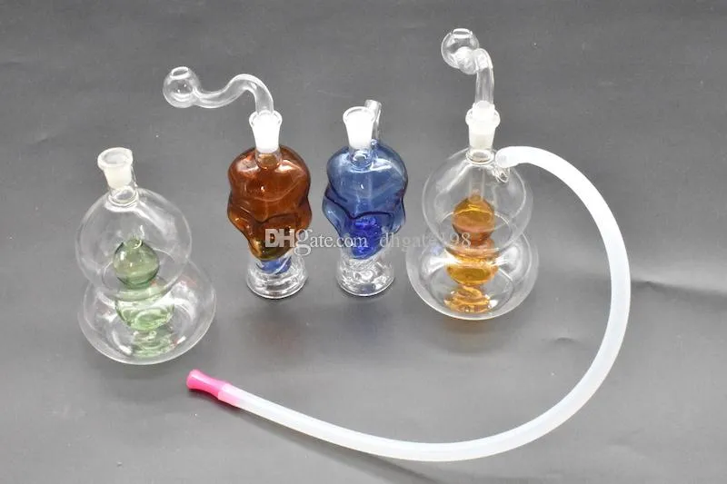 Dropshipping Colorful Mini Skull Gourd Glass Oil Rig With Downstem And ...