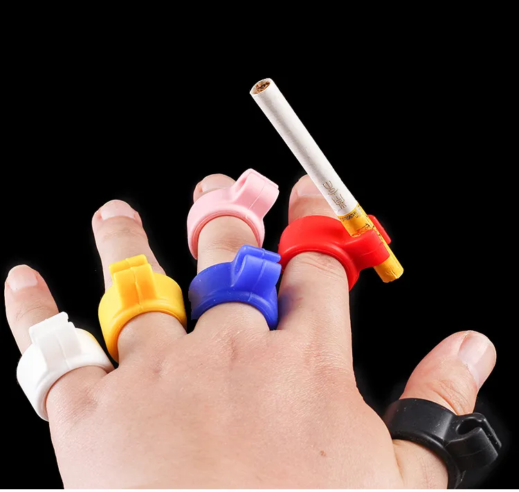 Silicone Ring Cigarette Holder Finger Smoking Ring Regular Size 7 8mm ...