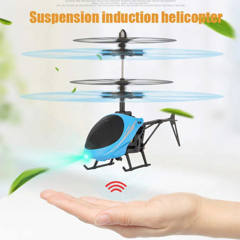 Mini RC Helicopter Drone - LED Light Flying Toy, Hand Sensor Controlled ...