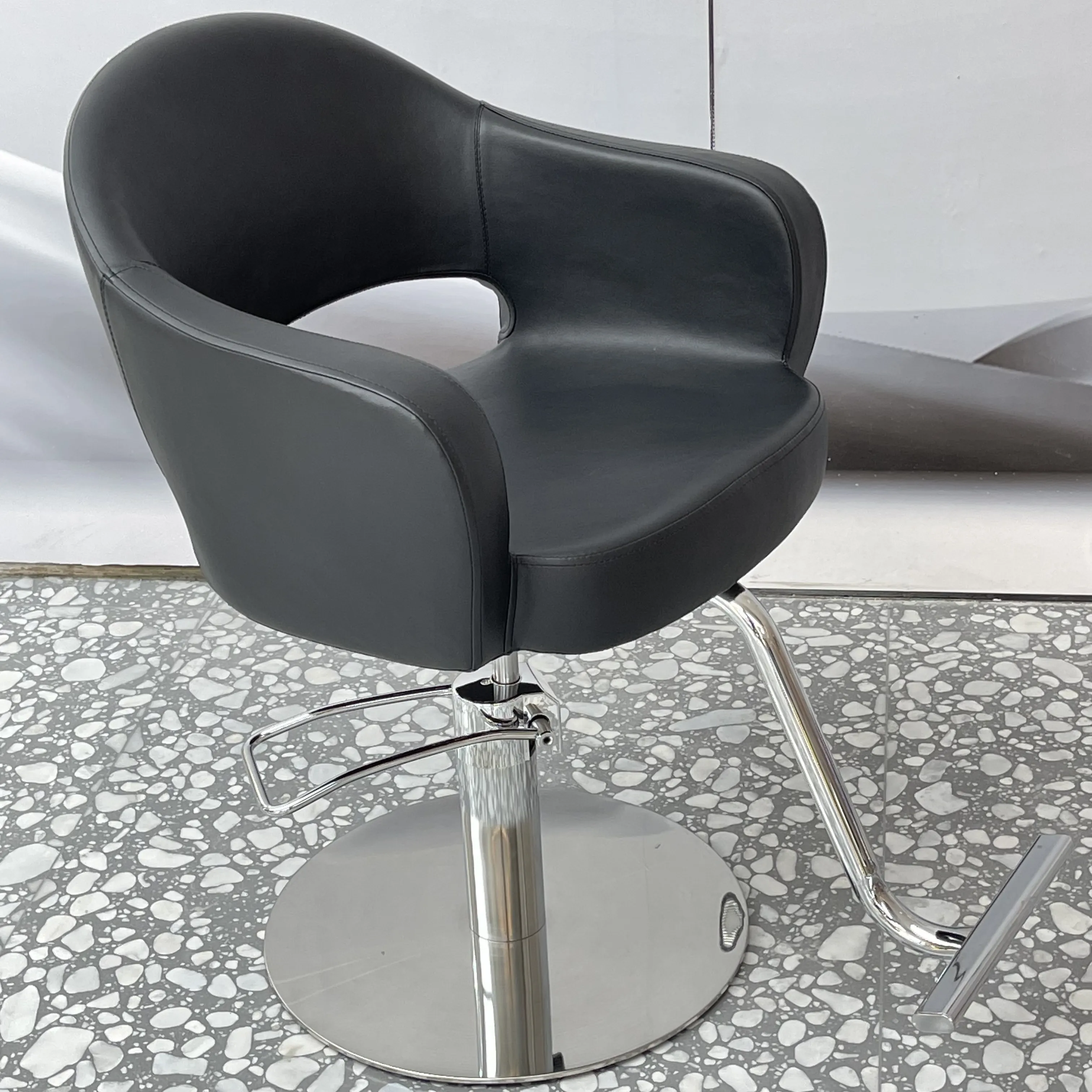 Barber Chair Reclining Salon Chair Modern Synthetic Leather, Adjustable ...