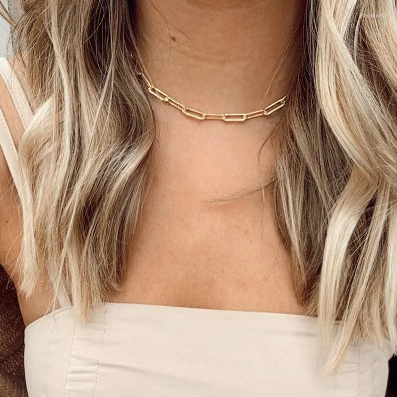 DHgate.com:2024 Women's Gold Chain Necklace - 18K Gold Plated Stainless ...