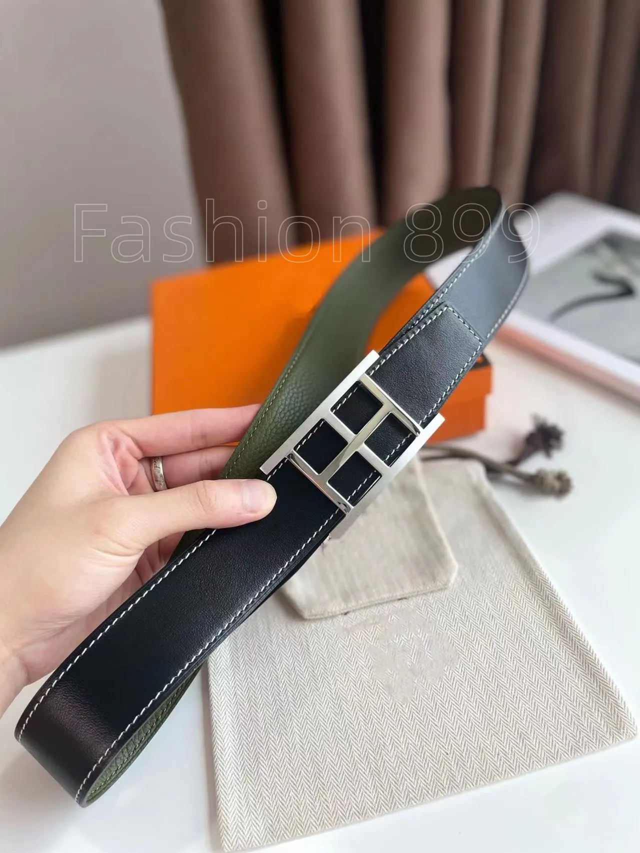 H Belts for Men, Designer High-End Classic Leather Waistband, Men's ...