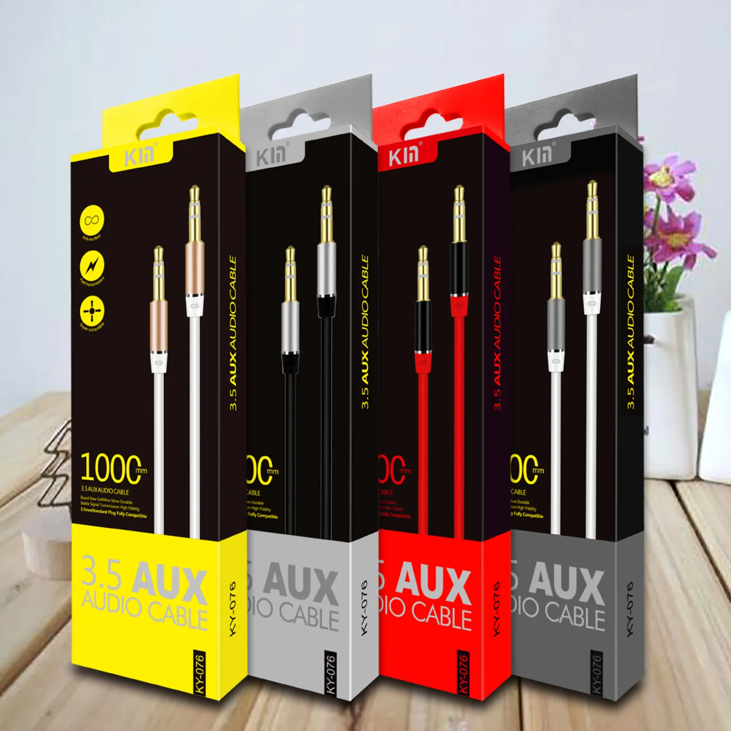 Premium 3.5mm Male to Male Audio Cable: Extended Length AUX Cord for ...