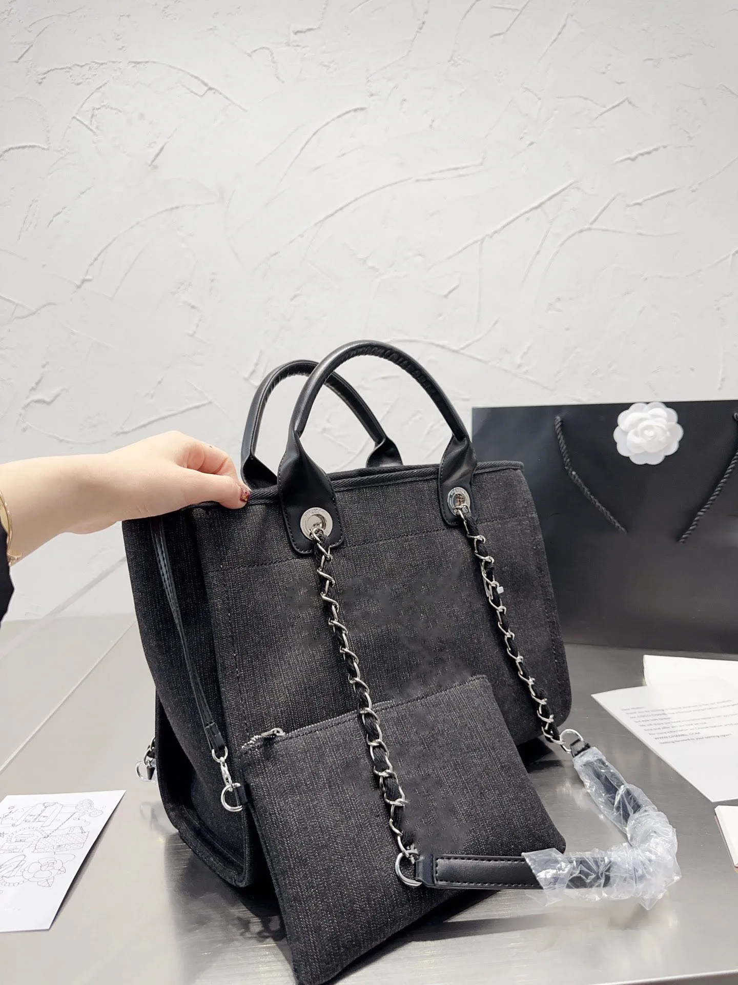 Designer Canvas Tote Bags For Women, Luxury Fashion Knitting Purse ...