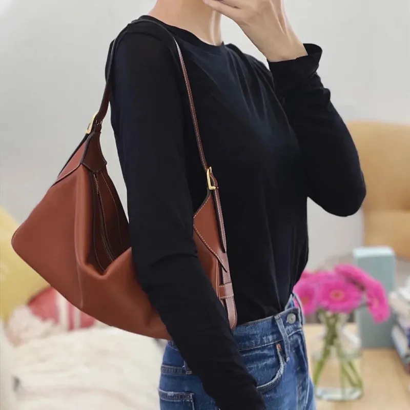 Vintage Leather Triumphal One Shoulder The Row Tote Bag For Commuting Underarm From James_store2 ...