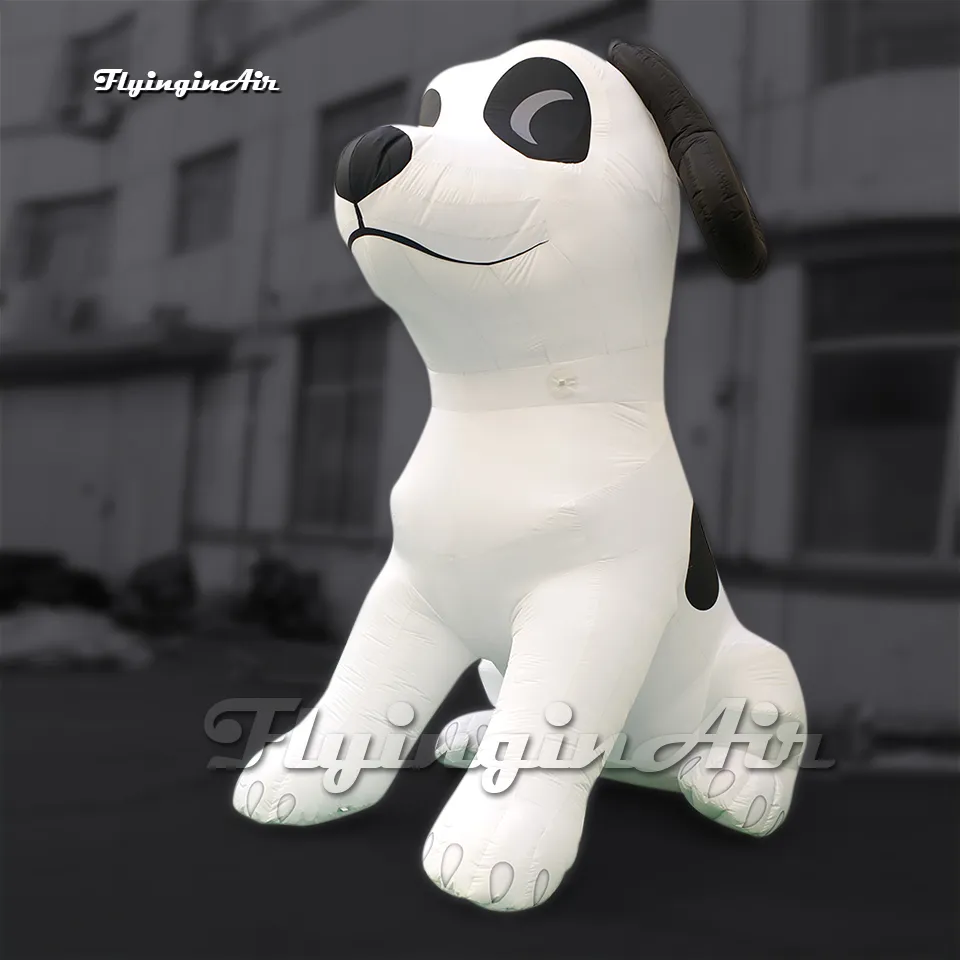 Cute White Inflatable Dog Balloon Cartoon Animal Mascot For Events And ...