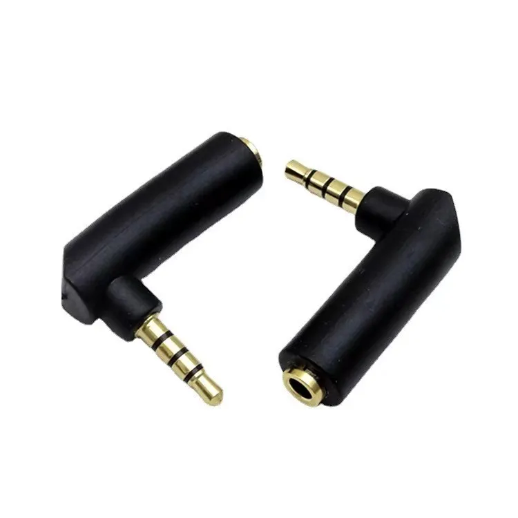Aux Cable 3.5mm Jack Right Angle Audio Plug Converter 90 Degree Male To ...