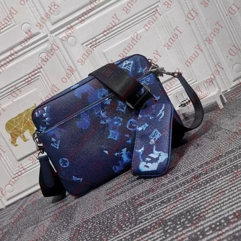 Luxury TRIO Designer Bags Messenger Crossbody Bag Men Women Genuine ...