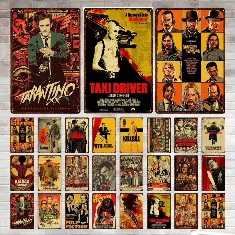 Vintage Tin Sign Classic Movie Retro Poster Tin Metal Plate For Bar Or ...