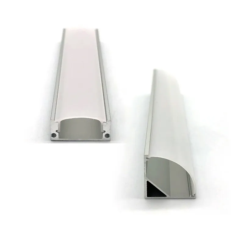 U Shape Aluminum LED Channel With Milky Cover, End Caps, Clips For LED ...
