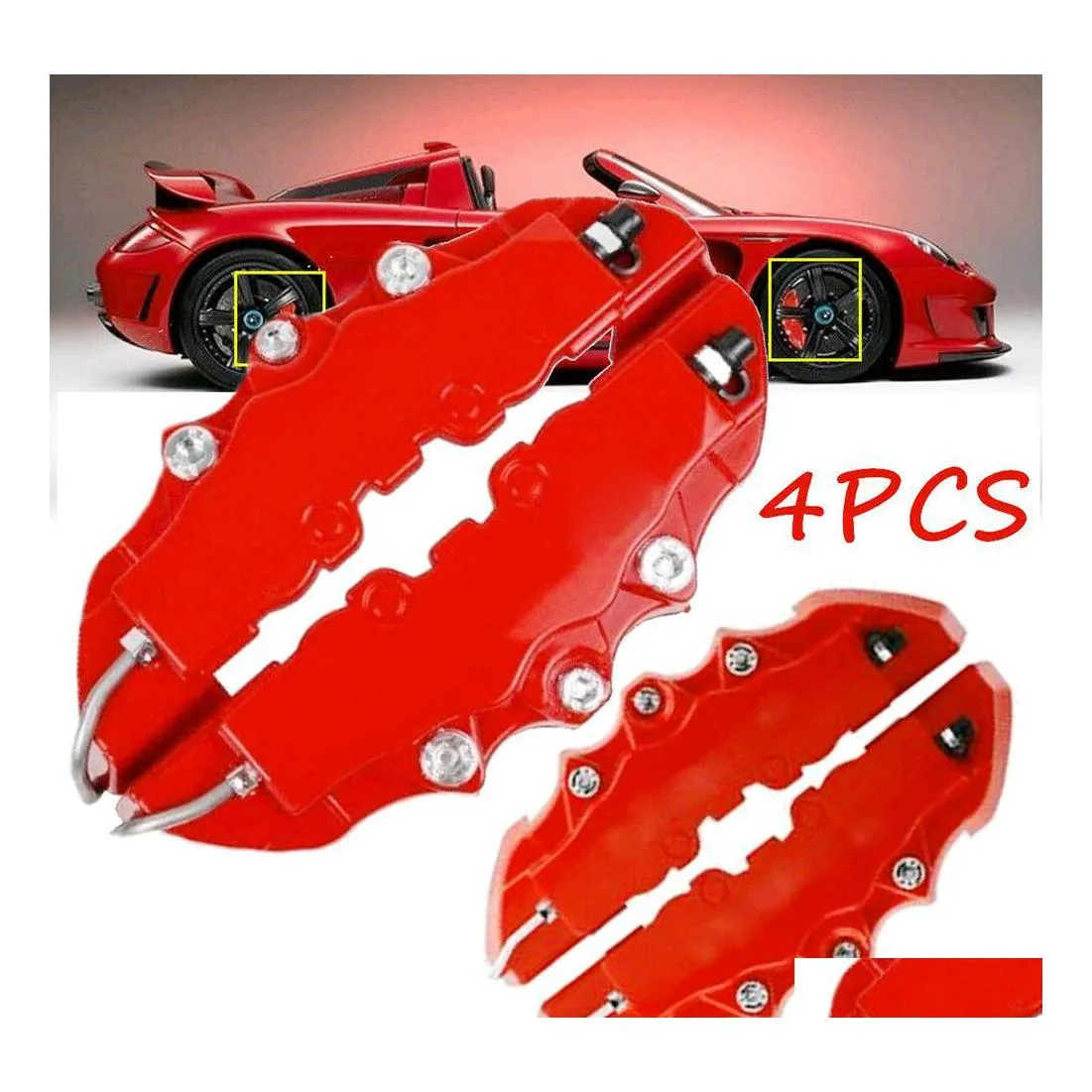 DHgate.com:4Pcs Red ABS Car Disc Brake Calipers for 2024 Acura 240SX ...