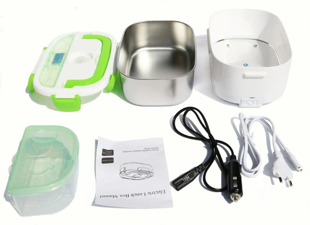 Portable Electric Lunch Box - 12/24V & 110/220V Heated Food Container ...
