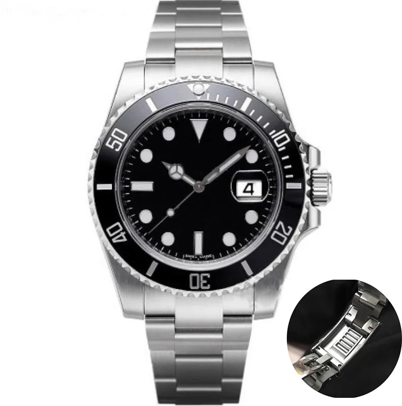 Mens Automatic Mechanical Watch 40mm Ceramic Bezel Stainless Steel ...